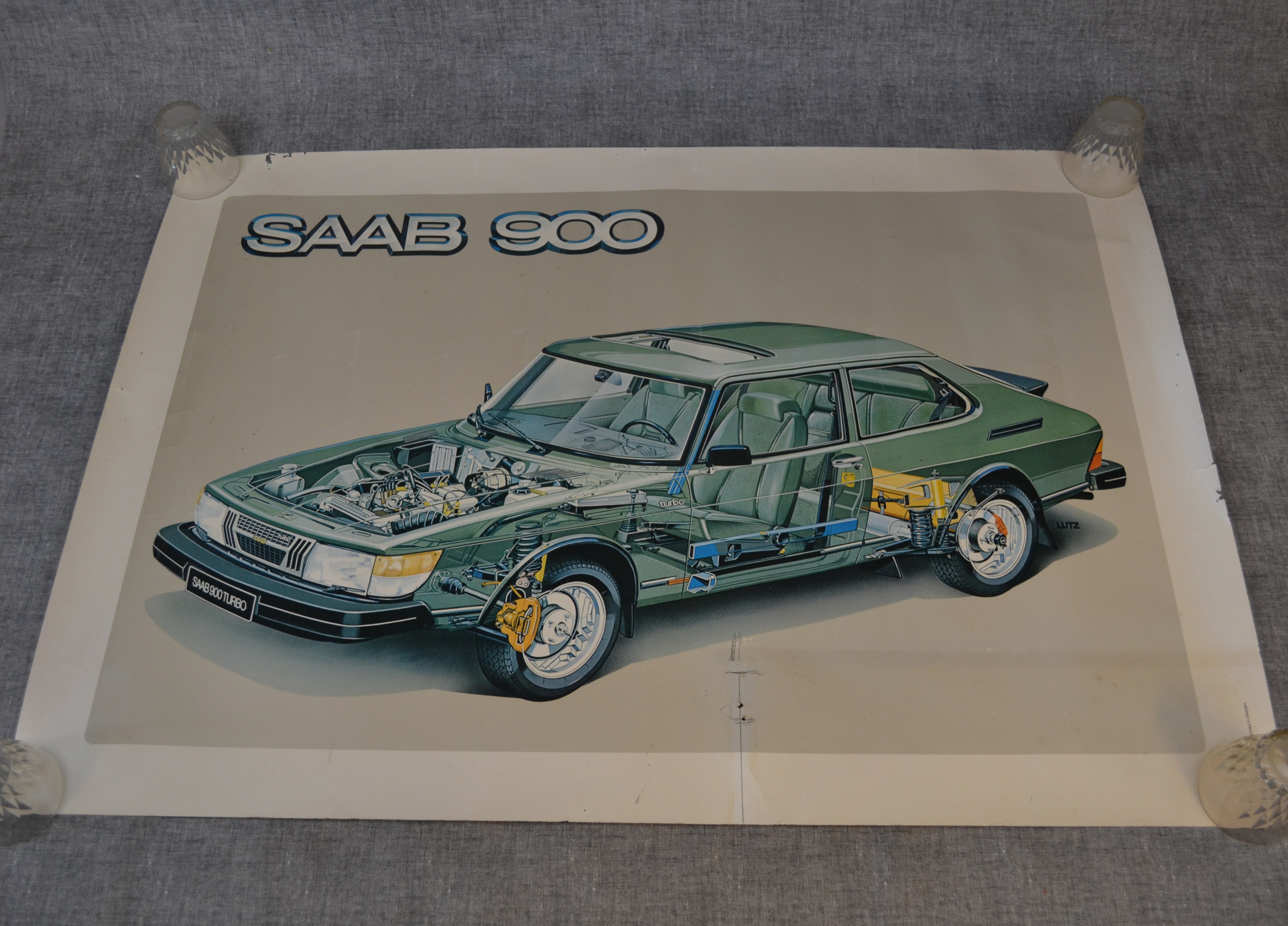 Affisch. SAAB 900. | Auktion